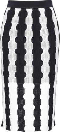 Pinko Pinko, Femme, Jupes, Multicolore, Taille: 42 FR Robots Open-Knit Midi Skirt