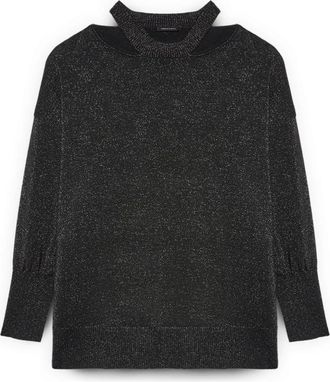 Fiorella Rubino Damen, Strickwaren, Schwarzk, LGr&ouml;&szlig;e