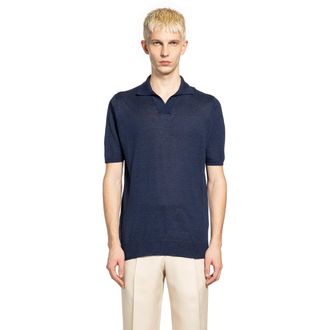 Lardini Cotton Linen Knit Polo