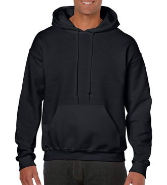 Gildan Herren Adult 50/50 Cotton/Poly. Hooded Sweat Sweatshirt, Schwarz (Black), XX-Large (Herstellergröße: XXL)