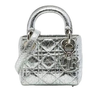 Dior Sac Lady Dior Mini Pre-owned - Femme - Pre-owned - Gris - Taille: ONE Size