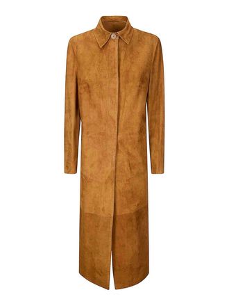 Salvatore Santoro Manteau Au Genou - Marron