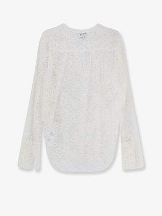 Nude Womens Lace Shirt White Polyamide