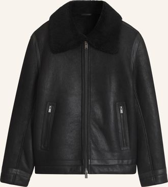 HUGO BOSS Lederjacke H-Morbin schwarz