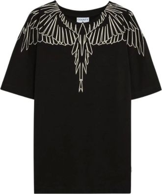 Marcelo Burlon Homme, Tops, Noir, Taille: XL T-Chemises