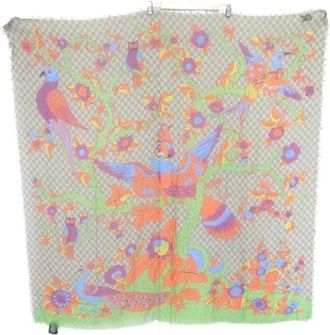 Gucci unisex, Pre-owned, Multicolore, Taille: ONE Size Foulard en tissu Pre-owned