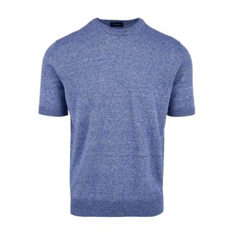 Drumohr Jersey D1Lc100T - - Tops - Herren - Blau - M