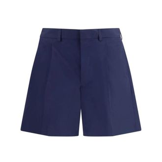 Prada Cotton Tailored Shorts - - Shorts - Herren - Blau - L