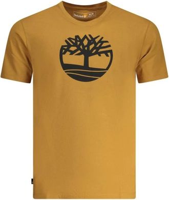 Timberland Homme, Tops, Brun, Taille: XL T-Shirt Col Rond Imprim&eacute; Audacieux