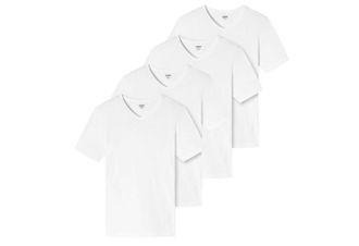 Schiesser T-Shirt Basic hochwertig, weich, mit V-Ausschnitt im 4er Pack
