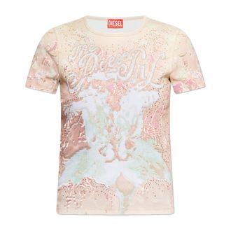 Diesel T-Bril T-Shirt - - Tops - Damen - Mehrfarbig - L