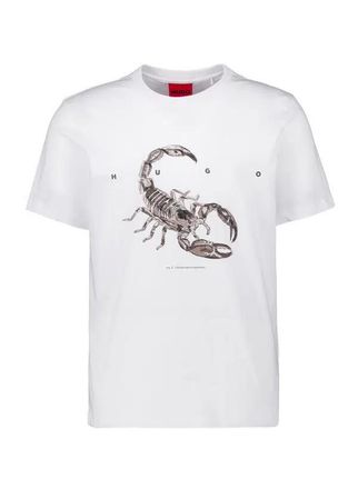HUGO BOSS Herren T-Shirt wei&szlig; Baumwolle