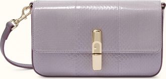 Furla Iride Umh&auml;ngetasche Mini Toni Aura Violett Exotisches Leder Watersnake Damen