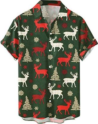 Generic Chemise de No&euml;l &agrave; Manches Courtes pour Homme - T-shirt Ugly - Amusante - Hawa&iuml;enne - Tenue de Famille, C, XXXXL