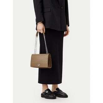 Calvin Klein Handtasche Calvin Klein Ck Medium Conv Shoulder Bag_Mono K60K613138 Braun