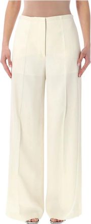 Alberta Ferretti Femme, Pantalons, Beige, Taille: 38 FR Pantalon large