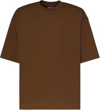 Emporio Armani Homme, Tops, Brun, Taille: S T-shirt en jersey de coton