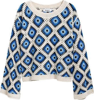 Desigual Damen 25SWJF25 Sweatshirt, Material FINISHES, XS