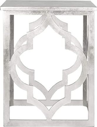 Safavieh Modern Wooden Accent Table, in Silver, 50 X 50 X 60