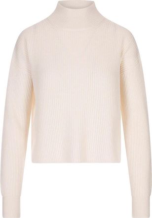 Max Mara Rundhalspullover - Wei&szlig;