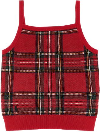 Polo Ralph Lauren Tartan Knit Cardigan Set - Red