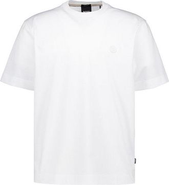 HUGO BOSS Herren T-Shirt wei&szlig; Baumwolle