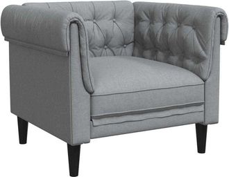 vidaXL Chesterfield Sofa Stuhl Hellgrau 78,5 x 74,5 x 74,5 cm Stoff vidaXL