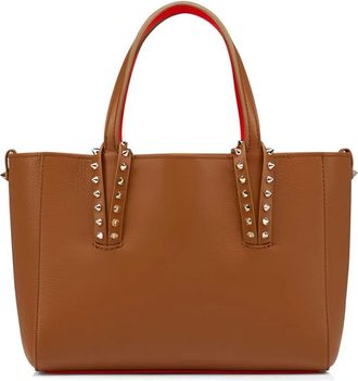 Christian Louboutin Femme, Sacs, Brun, Taille: ONE Size Top Handle Studded Trim
