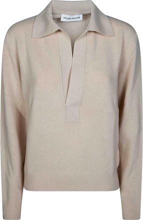 Victoria Beckham Pull Col Rond - Beige