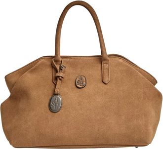 Ash Ash, Femme, Sacs, Beige, Taille: ONE Size Justine Medium Suede Handbag