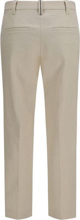 Brunello Cucinelli Tailored Cotton Trousers - Beige
