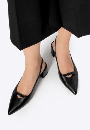 Wittchen Damen-Pumps aus Leder mit Absatz, Schwarz, Naturleder