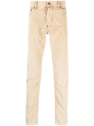 Dsquared2 pantalon Cool Guy en velours c&ocirc;tel&eacute; - Tons neutres