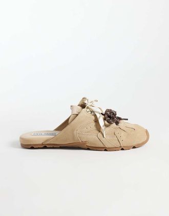 Steve Madden Atlas Slip-on-Sneaker ohne Ferse in Beige aus Wildleder-Neutral