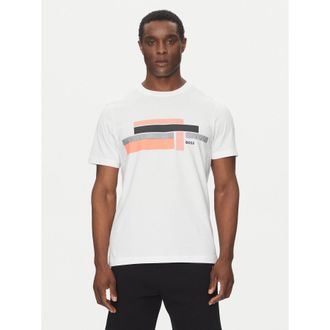 HUGO BOSS T-Shirt Glamping 50538923 Wei&szlig; Relaxed Fit