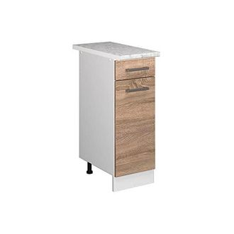 Vicco Meuble Cuisine R-Line, Sonoma/Blanc, 30 cm, PT Marbre
