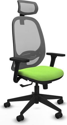 Piqueras y Crespo Stuhl mit verstellbaren Armlehnen, h&ouml;henverstellbare Lendenwirbelst&uuml;tze und h&ouml;henverstellbares Kopfteil und Neigungsverstellung, ausgestattet mit 3 Po