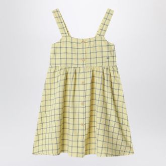 Bobo Choses Yellow dress with check pattern