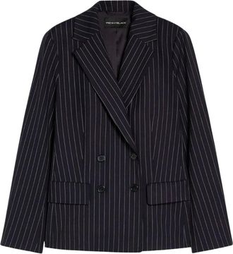 Pennyblack Femme, Vestes, Bleu, Taille: 42 FR Blazer crois&eacute; &agrave; rayures