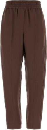 Brunello Cucinelli Femme, Pantalons, Brun, Taille: 34 FR Pantalon Ample &agrave; Enfiler