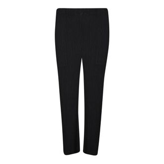 Issey Miyake Femme, Pantalons, Noir, Taille: 40 FR Pantalon Noir Pliss&eacute; pour Femme