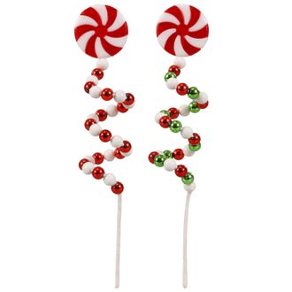 Generic Süßigkeiten-Weihnachtsbaum-Picks - Weihnachtsbaum-Dekorations-Picks | Weihnachtsbaumspieße in Bonbonform | Weihnachtsbaumschmuck in Bonbonform mit geb