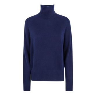 Seventy Pull en maille &agrave; col roul&eacute; en cachemire - Femme - Pulls - Bleu - Taille: 36 FR