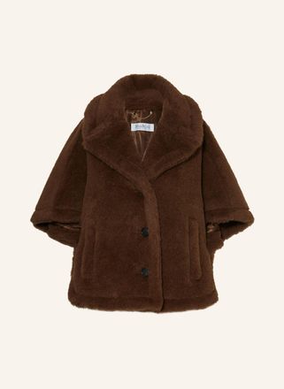 Max Mara Teddyfell-Cape Corvino Mit Alpaka braun