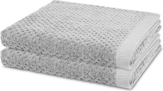 ROSS Harmony 2er Set Duscht&uuml;cher - Weicher Walkfrottee 520 g/m&sup2;, Hautfreundlich & Saugstark, Flauschiges Duschtuch mit Eleganter Saumstickerei - Zeitloses 