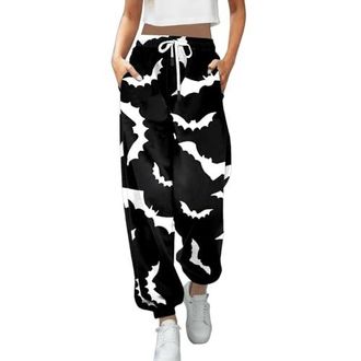 Generic Pantalon de bikini pour femme - Pantalon de jogging haut pour femme avec poche lat&eacute;rale - Cordon de serrage r&eacute;glable - Pantalon de jogging avec imprim