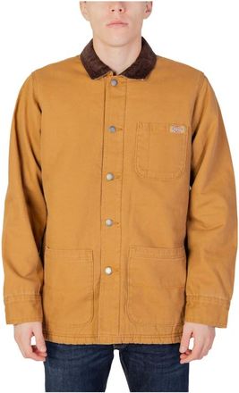 Dickies Homme, Vestes, Brun, Taille: XS Blazer Beige à Boutons Style Automne/Hiver