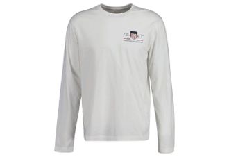 GANT T-Shirt Herren Longsleeve 1er Pack Baumwolle (Packung, 1er Pack)