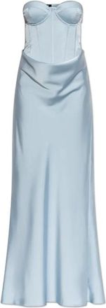 Rotate Rotate Birger Christensen, Femme, Robes, Bleu, Taille: 40 FR Robe en satin