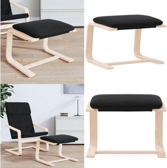 vidaXL Fußhocker Schwarz 51x41x40 cm Stoff - Sitzhocker - Fußhocker - Polsterhocker - Beistelltisch - Wohnzimmerdeko - Home & Living